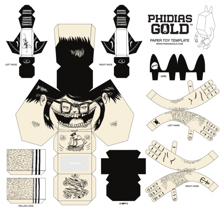 Blog Paper Toy Papertoy Phidias Gold Nathan Trapnell Template | PDF