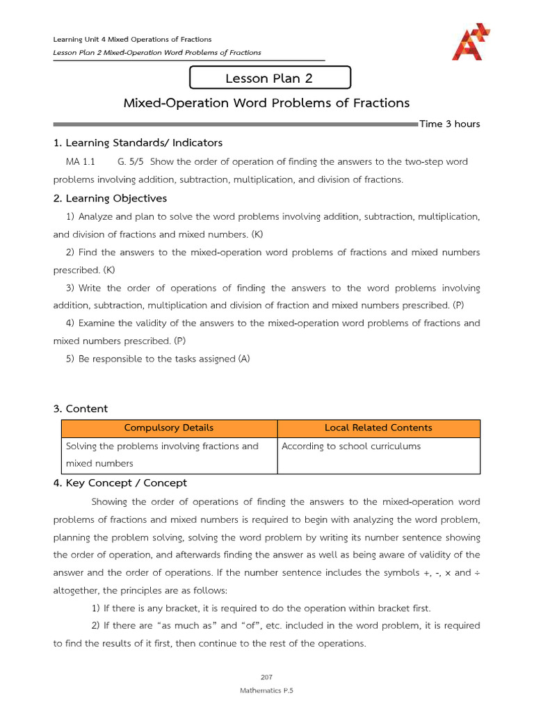 Lesson Plan 4-2 Word Problems | PDF | Learning | Educational Assessment