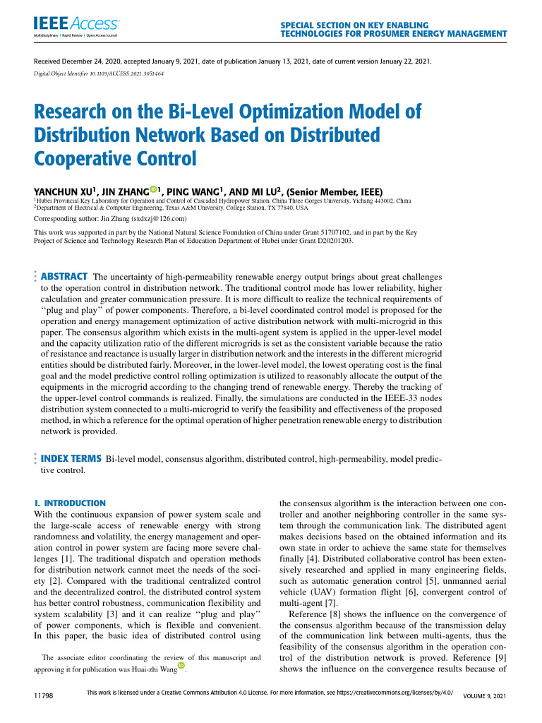 Research On The Bi-Level Optimization Model of Distribution Network Based On Distributed ...