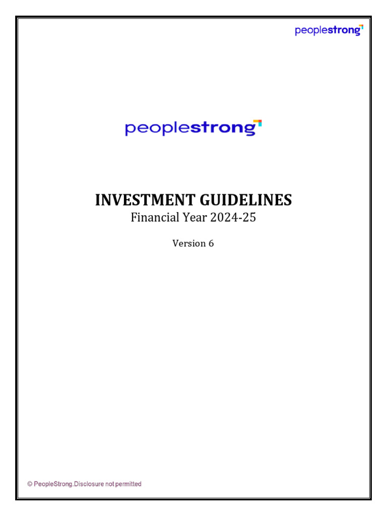 Investment Declaration Guidelines 2024-25 | PDF | Taxes | Tax Deduction