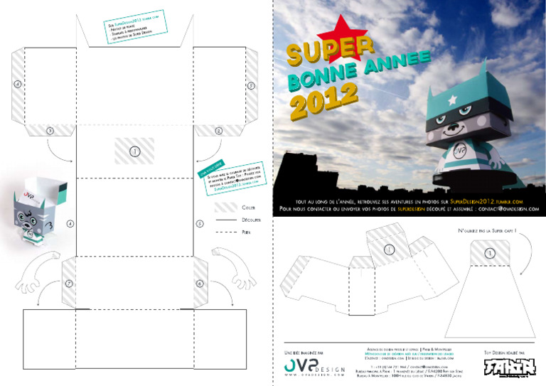 Blog Paper Toy Papertoy Super Innovation Blank Template | PDF