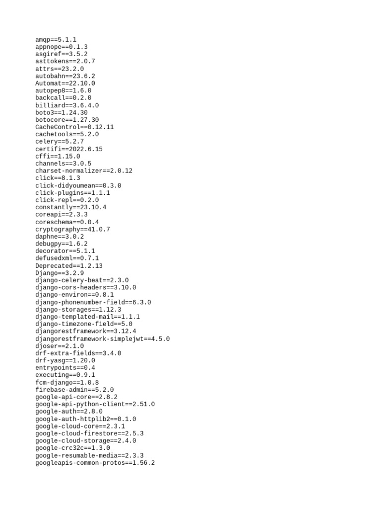 Python Package Dependencies List | PDF