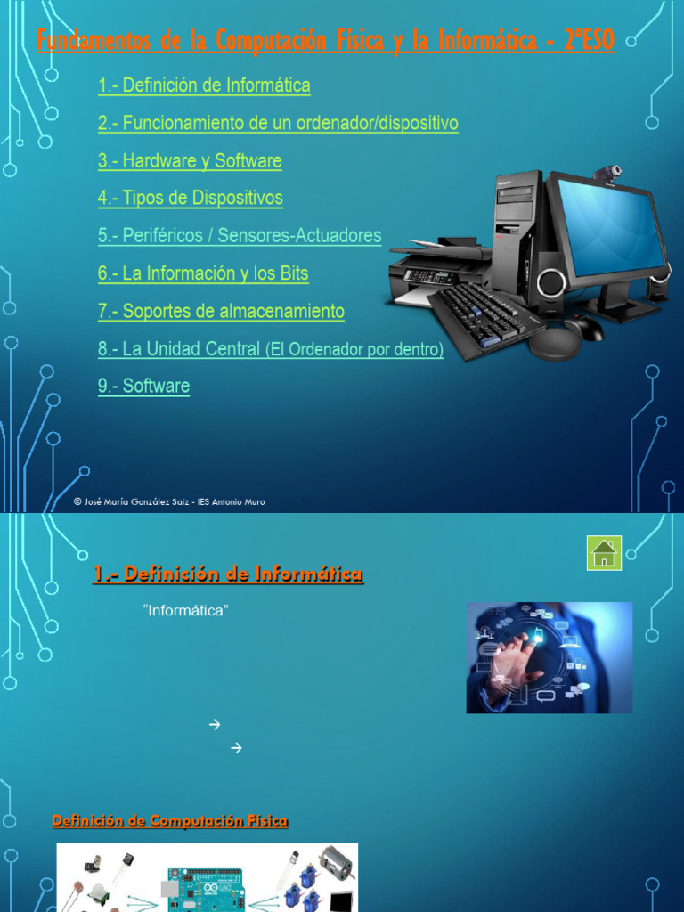 F. - Fundamentos de La Computación Física y La Informática - 2º ESO - 2023 | PDF | Hardware de ...