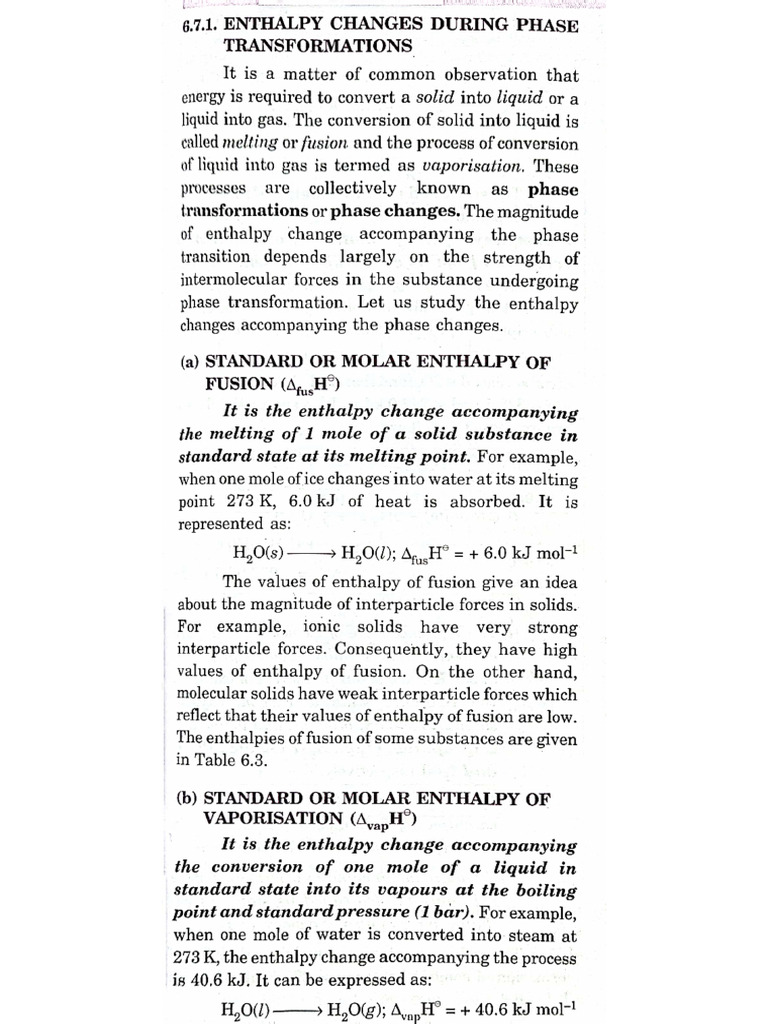 Types of Enthalpies | PDF