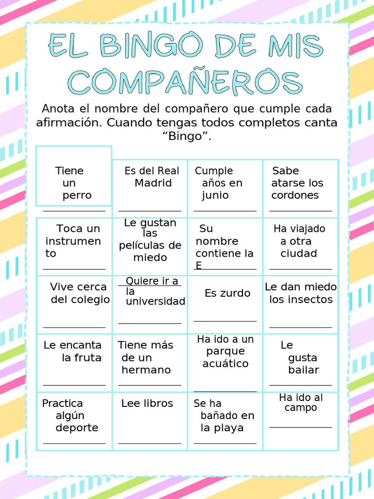 Bingo de Los Companeros | PDF