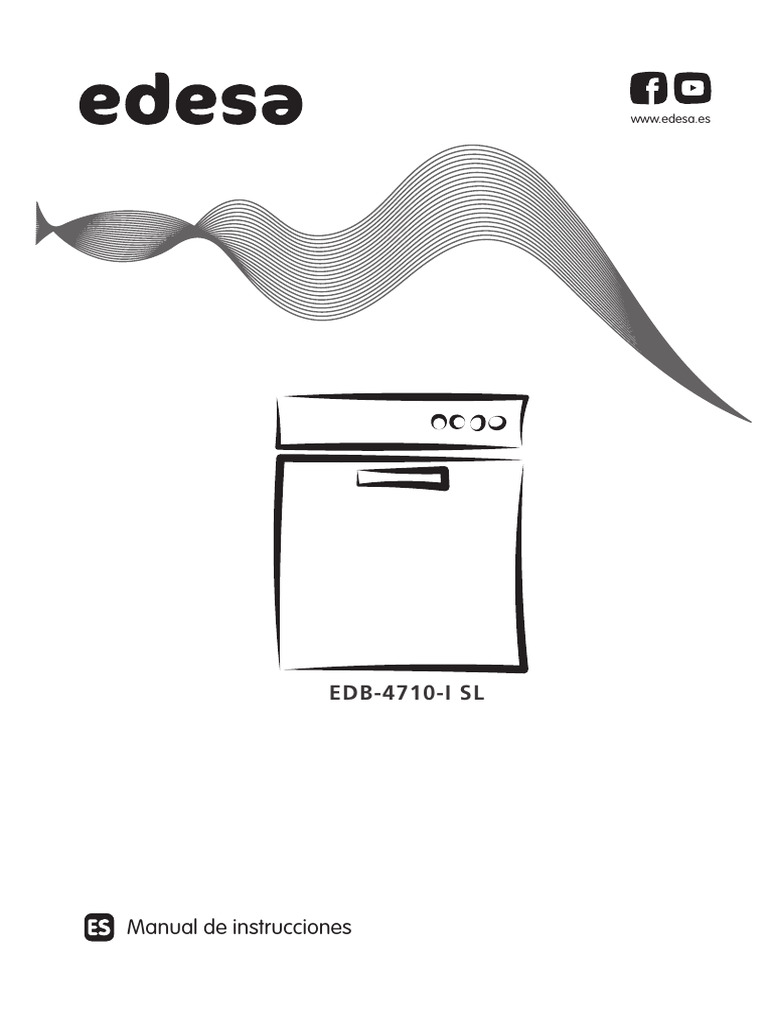 Manual de Instrucciones: EDB-4710-I SL | PDF | Lavavajillas | Enchufes y tomas de corriente alterna