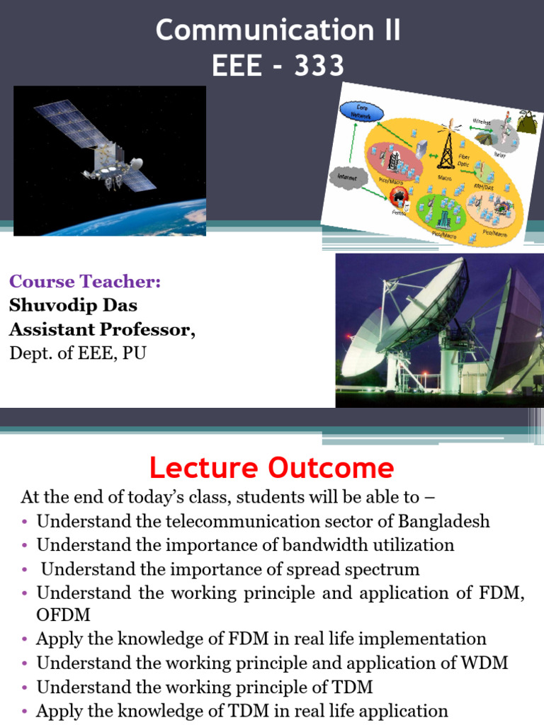Communication II Lecture Module 1.pdf? | PDF | Channel Access Method | Wavelength Division ...