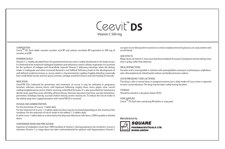 Pdoc - Ceevit DS DS | PDF | Vitamin C | Vitamin