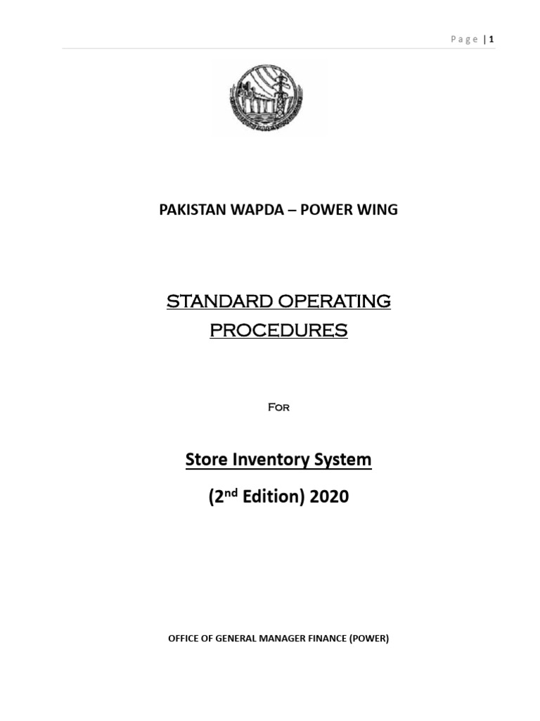 WAPDA Store Inventory SOP 2020 | PDF | Voucher | Enterprise Resource Planning
