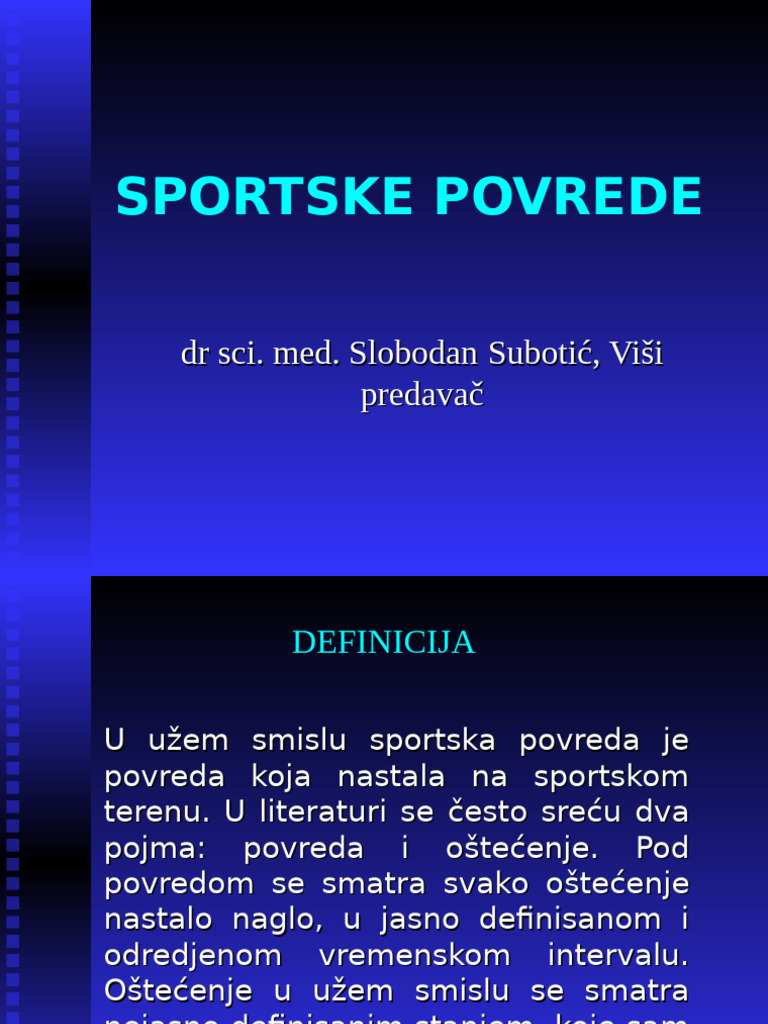 6.sportske Povrede | PDF