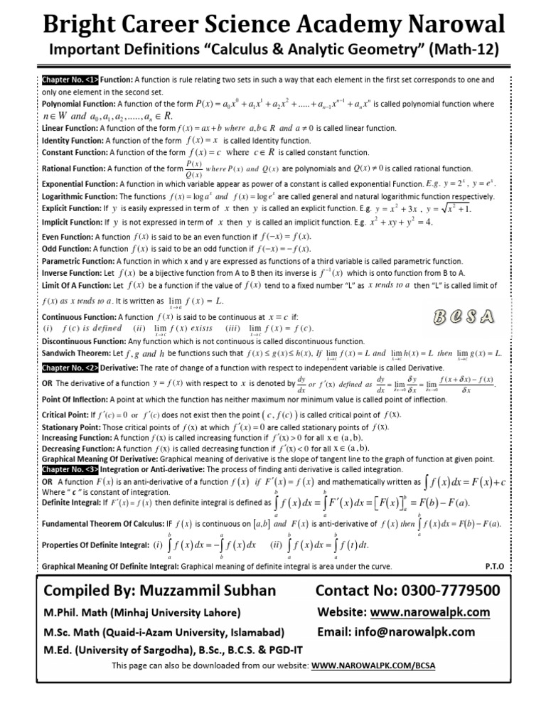 Full Book Defination of 2nd Year 1 | PDF | Function (Mathematics) | Euclidean Vector