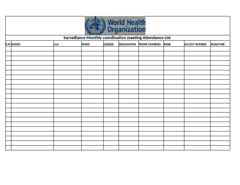 Surveillance Attendance sheet 2024 | PDF