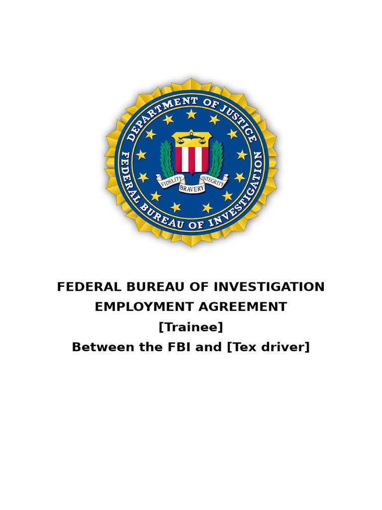 FBI Contract (2) | PDF | Employment | Federal Bureau Of Investigation