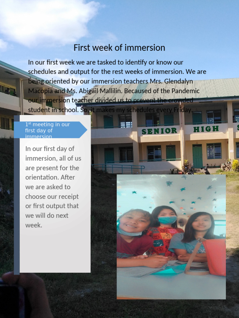 First Week of Immersion | PDF