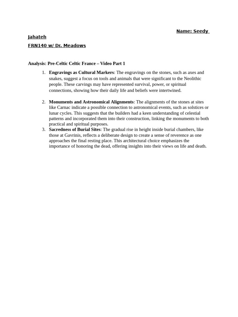 Pre-Celtic Celtic France – Video Part 1 | PDF