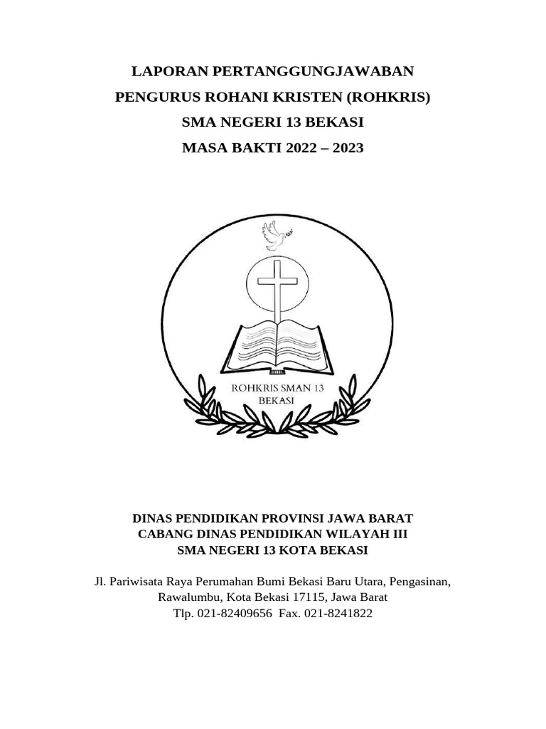 Laporan LPJ RohKris SMAN 13 2022-2023 | PDF