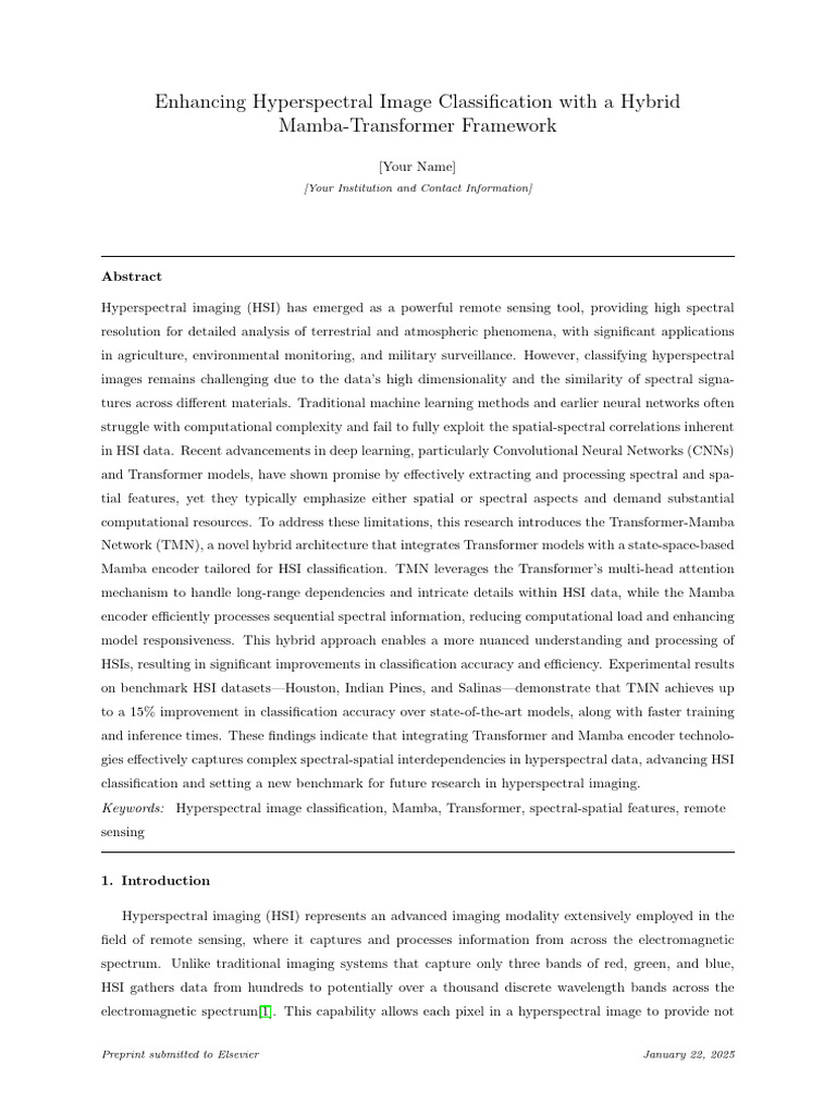 Hybrid Mamba Transformer Paper | PDF | Deep Learning | Machine Learning