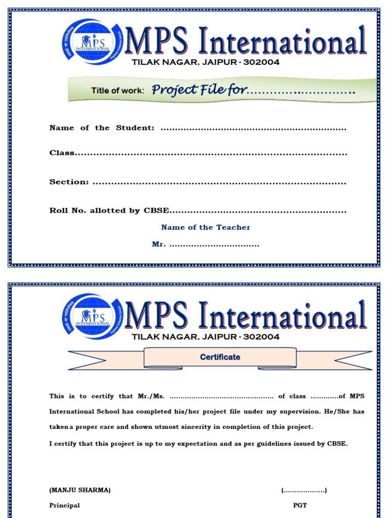 Project File - Common Pages - For Accountancy in A3 Size | PDF