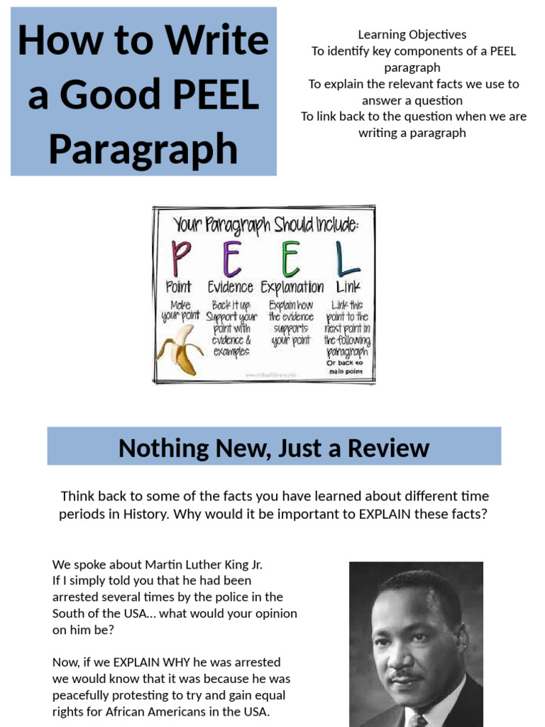 PEEL Paragraph Writing Guide | PDF | Evidence