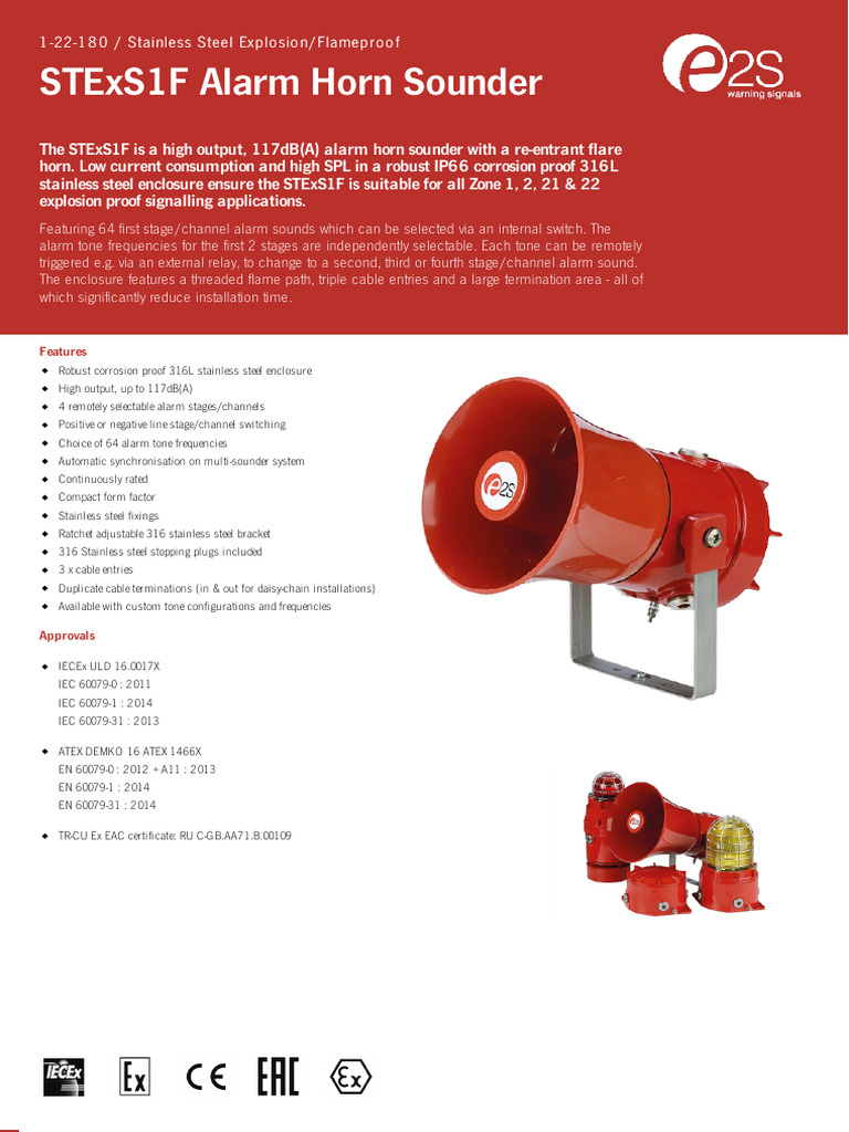 Stainless Steel Explosion-Proof Horn | PDF | Alternating Current ...