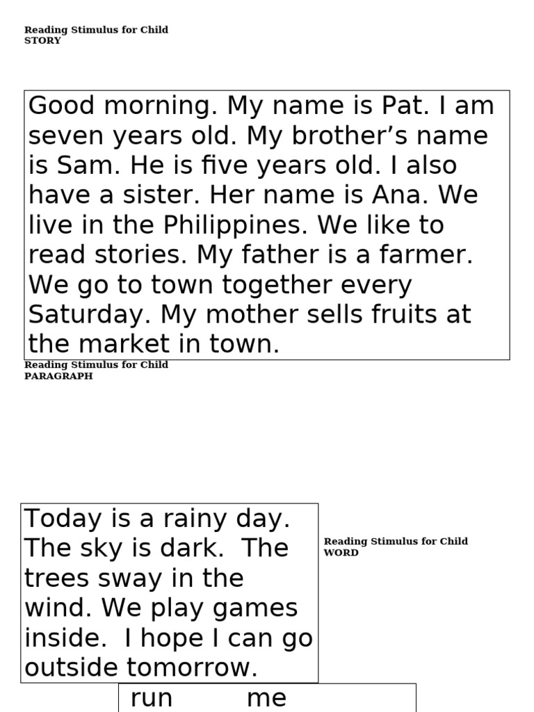 ASER Level 2 Reading Stimulus for Child v8 English2 | PDF