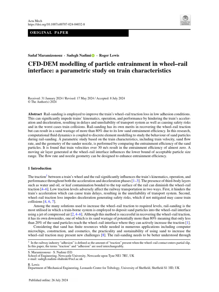 CFD-DEM Modeling s00707-024-04032-8 | PDF | Computational Fluid ...