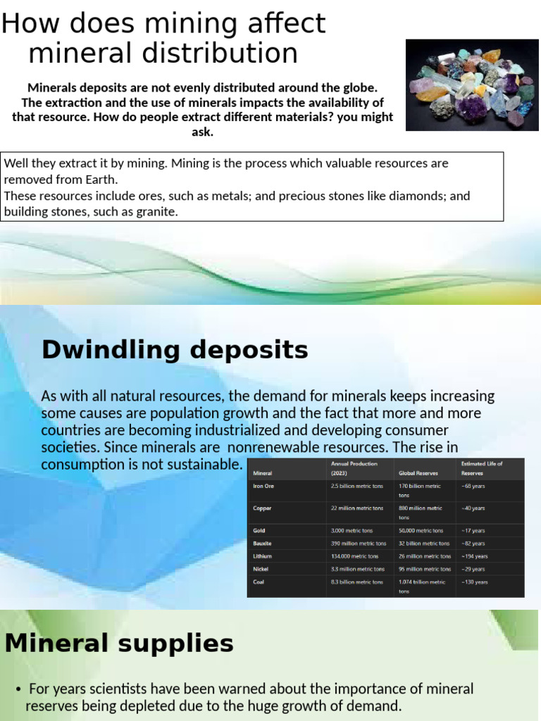 How Does Mining Affect Mineral Distribution 2 | PDF | Groundwater | Mining