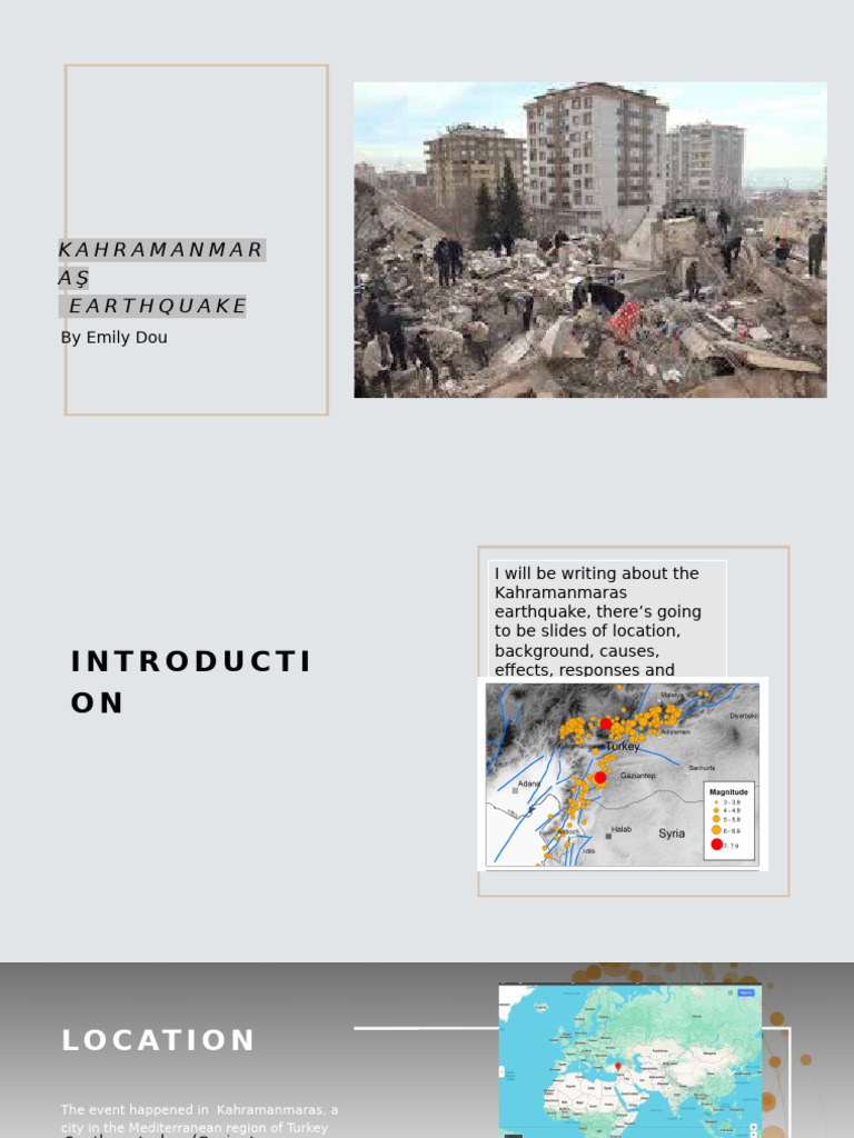 Kahramanmaras Earthquake Overview | PDF