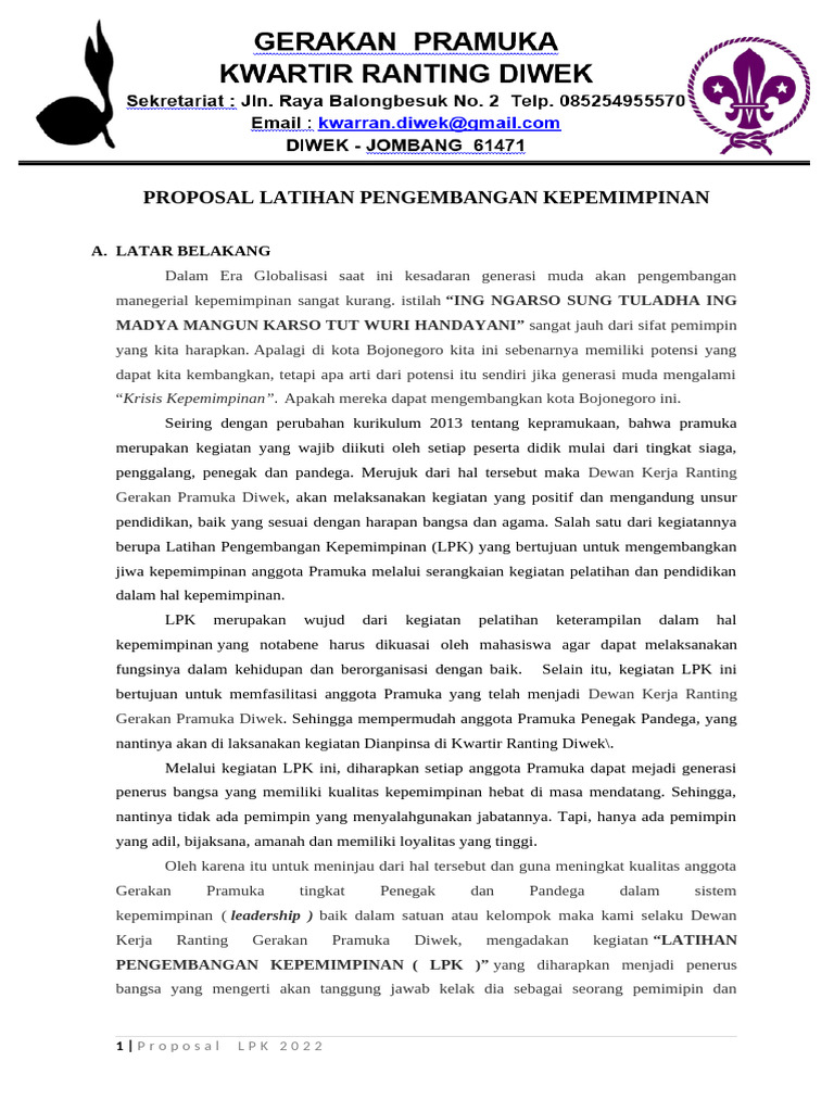 Proposal LPK DKR 2022 | PDF