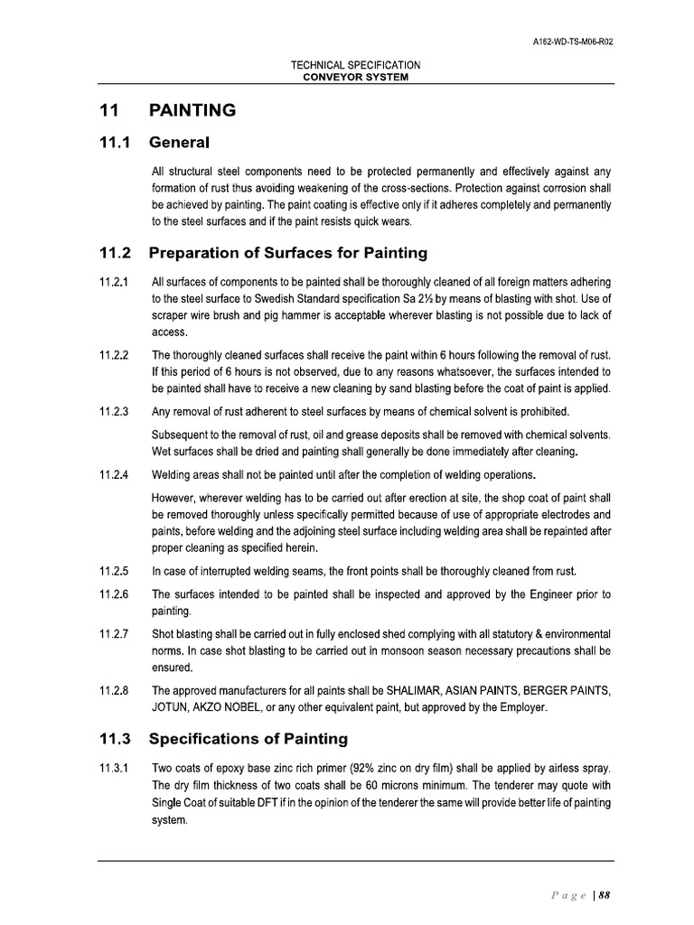 Painting Specification | PDF