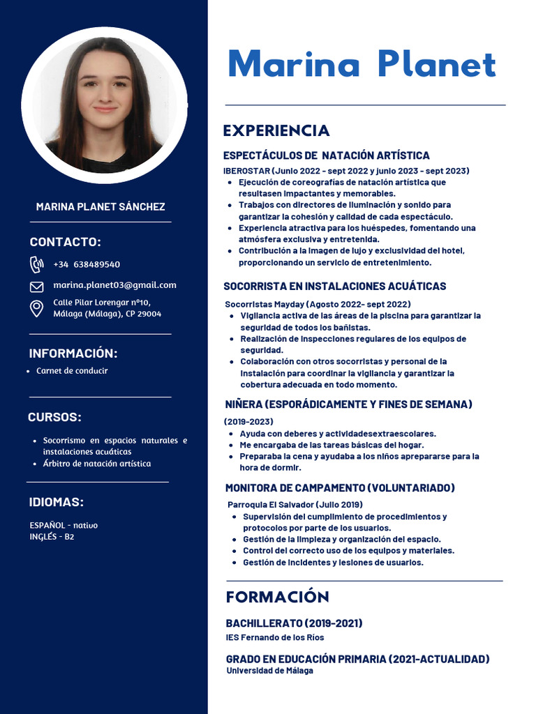 CV de Marina Planet Sánchez | PDF