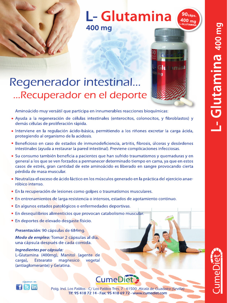 Cumediet Ficha L-Glutamina | PDF
