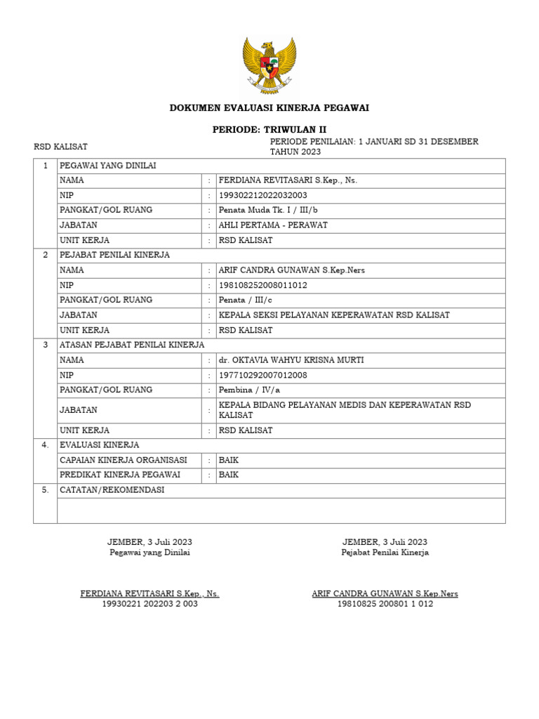 Cetak Dokumen SKP TW 2 | PDF