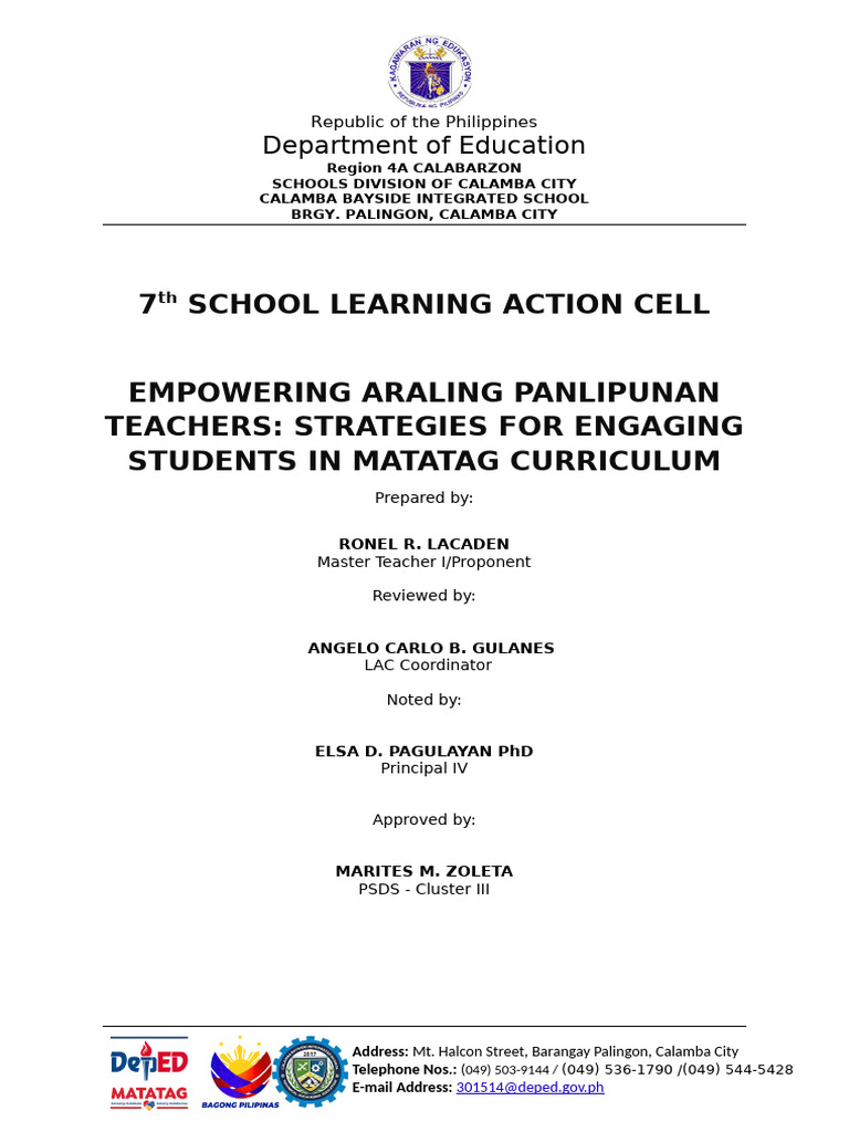 INSET_PROPOSAL_AP_DEPT 24-25 | PDF | Inquiry Based Learning | Curriculum