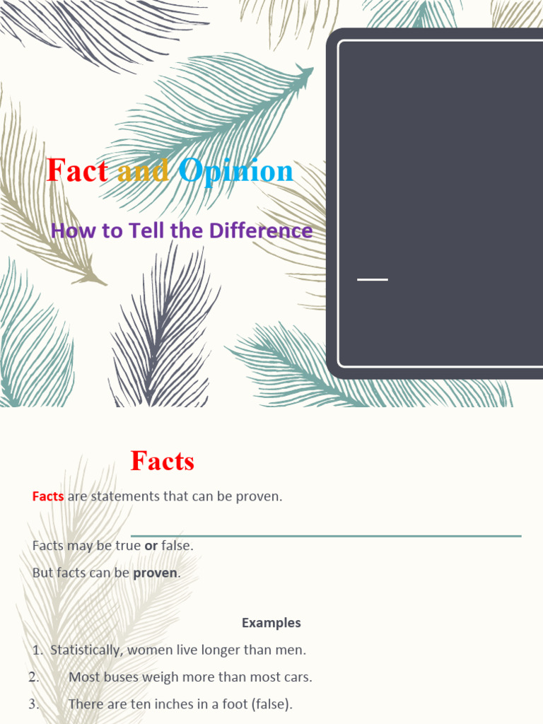 Fact and Opinion | PDF