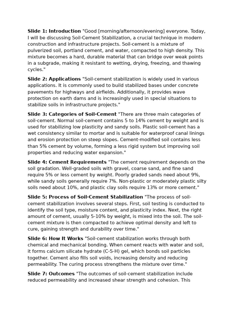 Foundatxn Ko Slide Speech | PDF | Soil | Cement