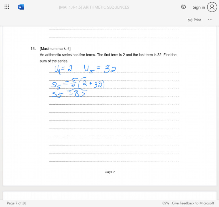 Understanding Arithmetic Sequences | PDF