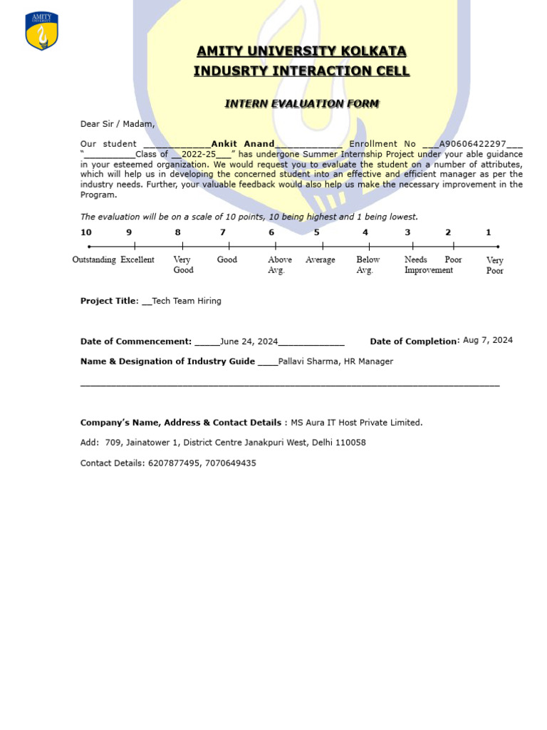 Annexure 4 - Industry Guide Evaluation Form Filed | PDF | Cognition ...