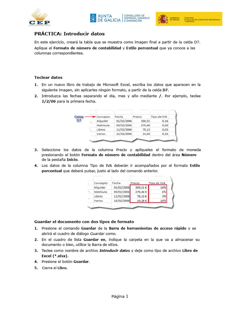 Introducir Datos | PDF