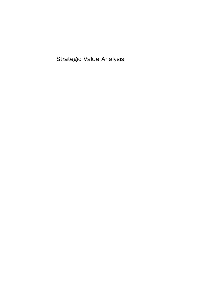 Strategy - Strategic Value Analysis - Organize Your Company For ...