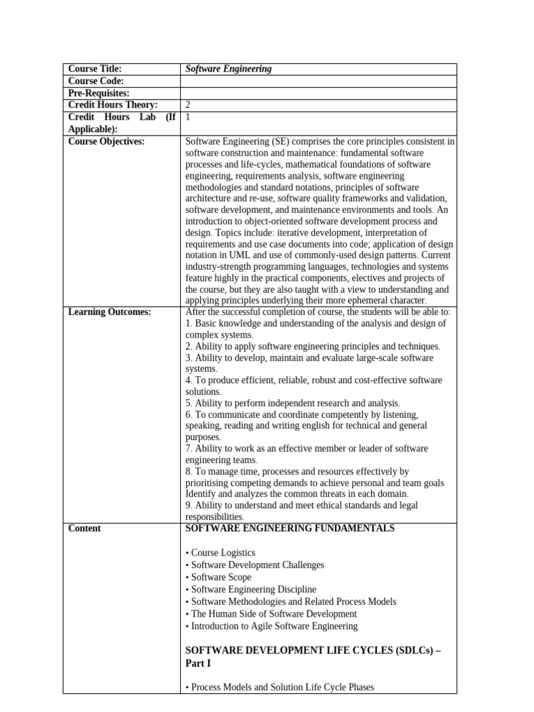 Software Engineering - RoadMap | PDF | Software Quality | Software ...