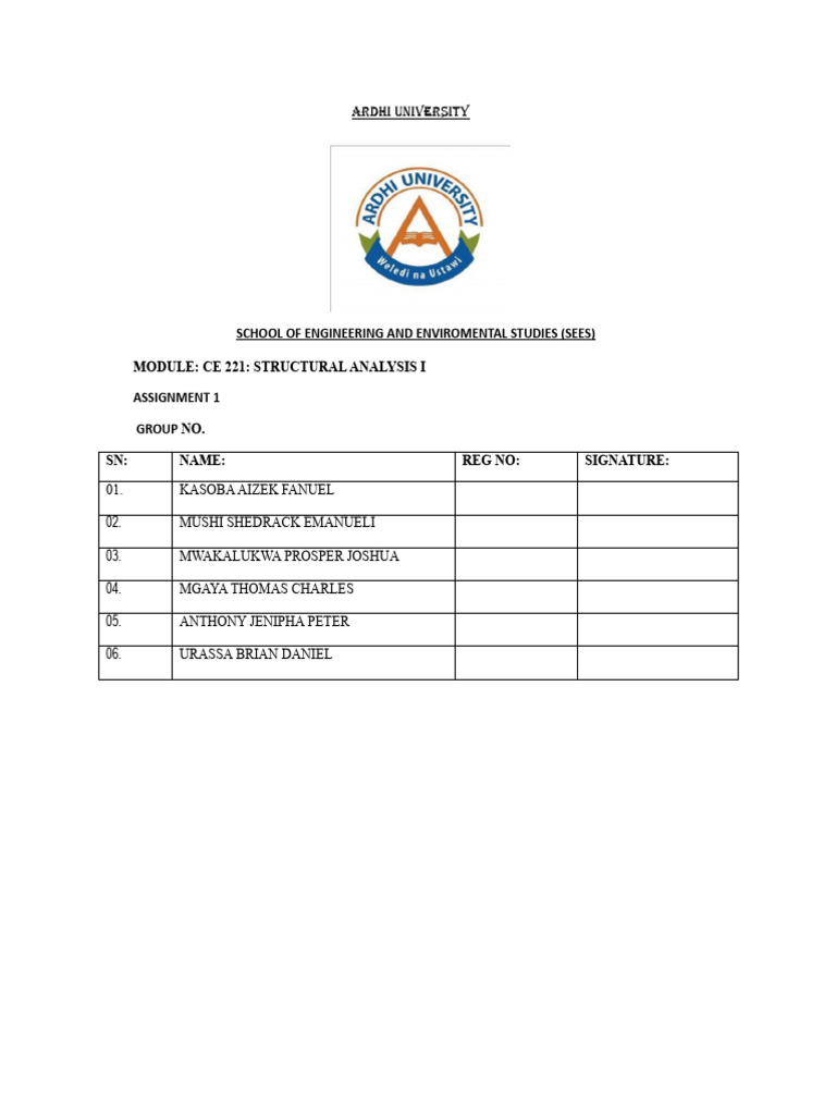 Structural Analysis 1 Assignment A | PDF | Buckling | Stress (Mechanics)