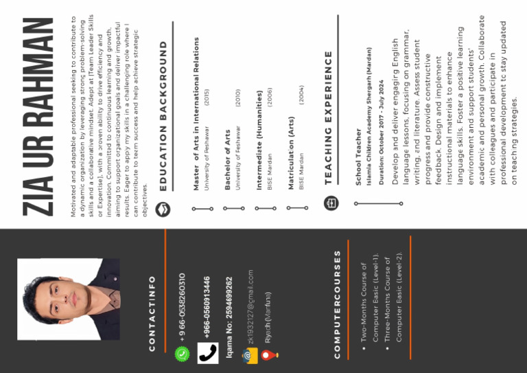 Zia Ur Rahman CV | PDF