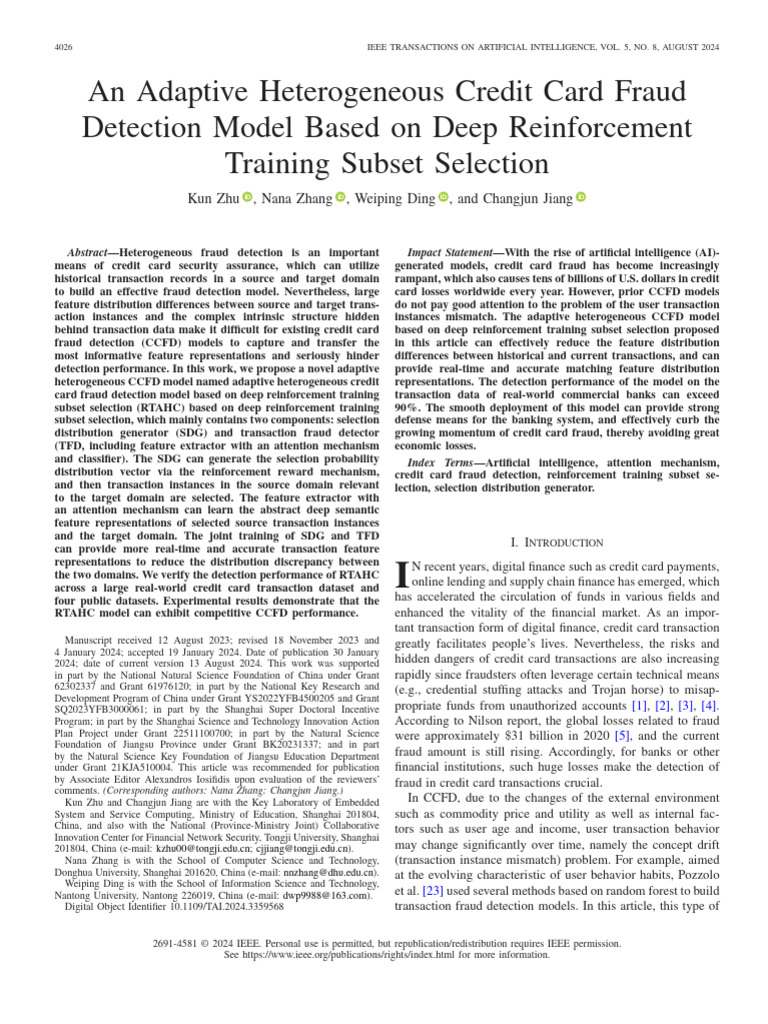 An_Adaptive_Heterogeneous_Credit_Card_Fraud_Detection_Model_Based_on_Deep_Reinforcement_Training ...