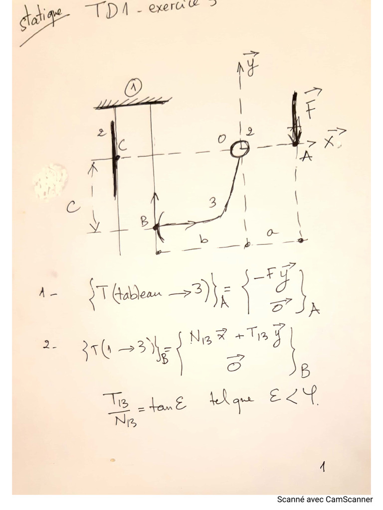 S3M4 STATIQUE TD1 Exercice 5 Corrigé | PDF