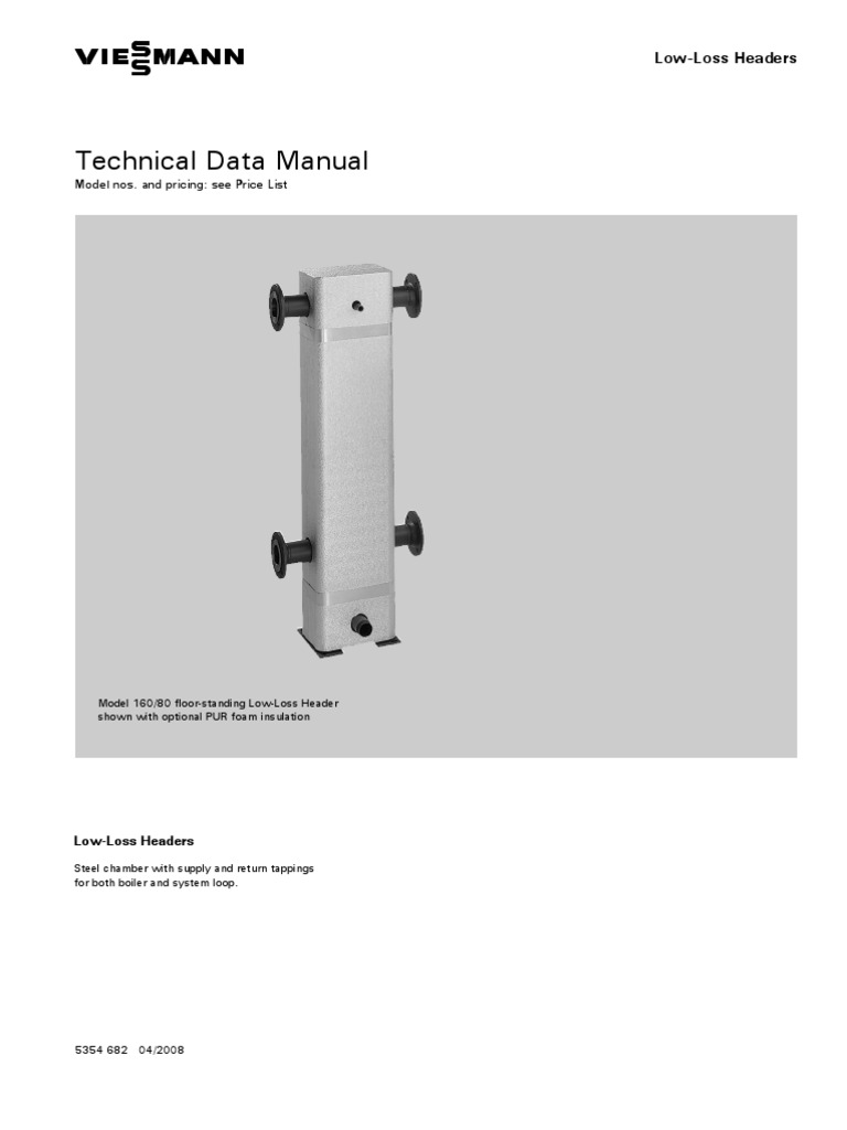 Low-Loss Header Design and Sizing Guide | PDF | Boiler | Thermal Insulation