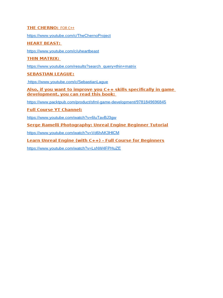 Game Development Imp Sources | PDF