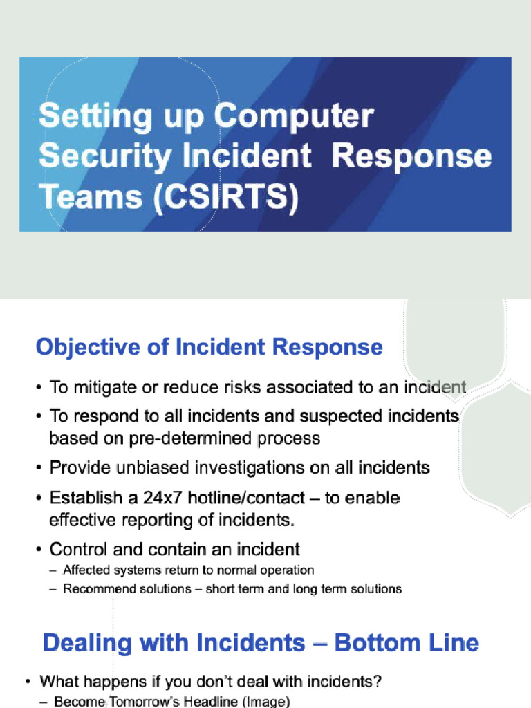 Do You Know What Is A CSIRT? | PDF
