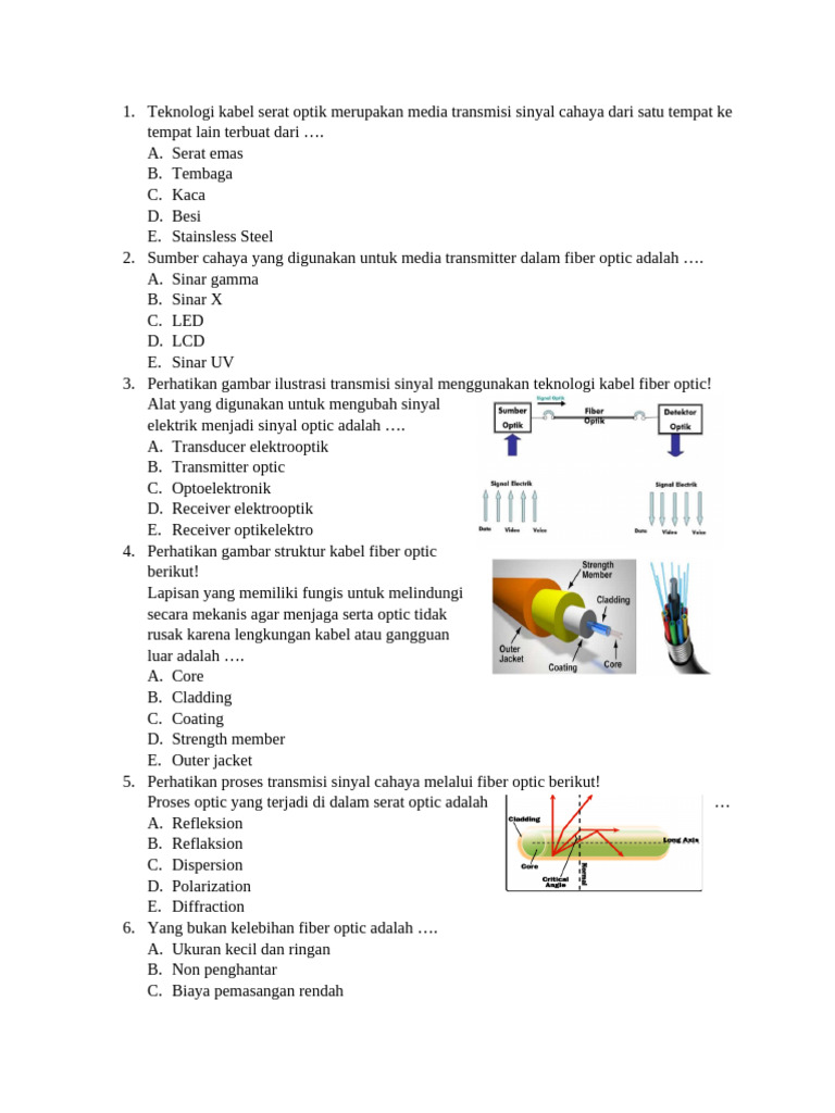 Soal Optik Fiber | PDF