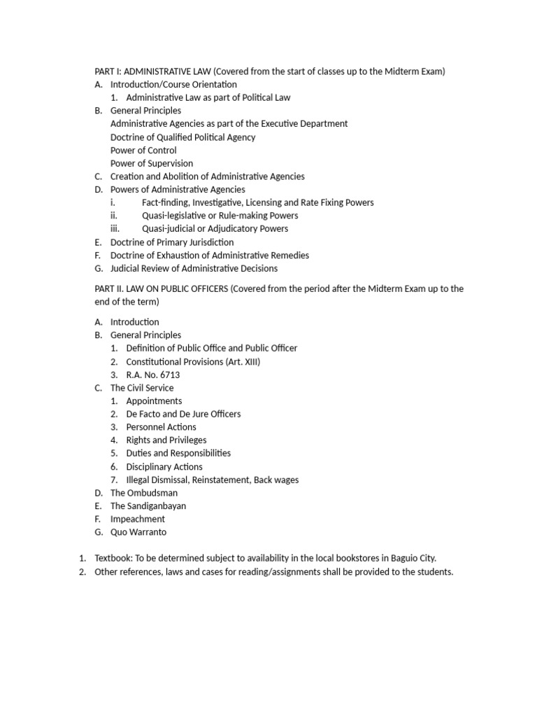 Administrative Law & Public Officers Guide | PDF